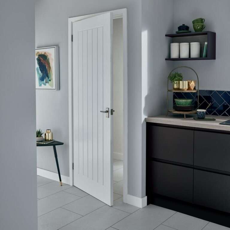Dordogne White Satin Smooth Pre-Finished Moulded FD30 Fire Door By ...