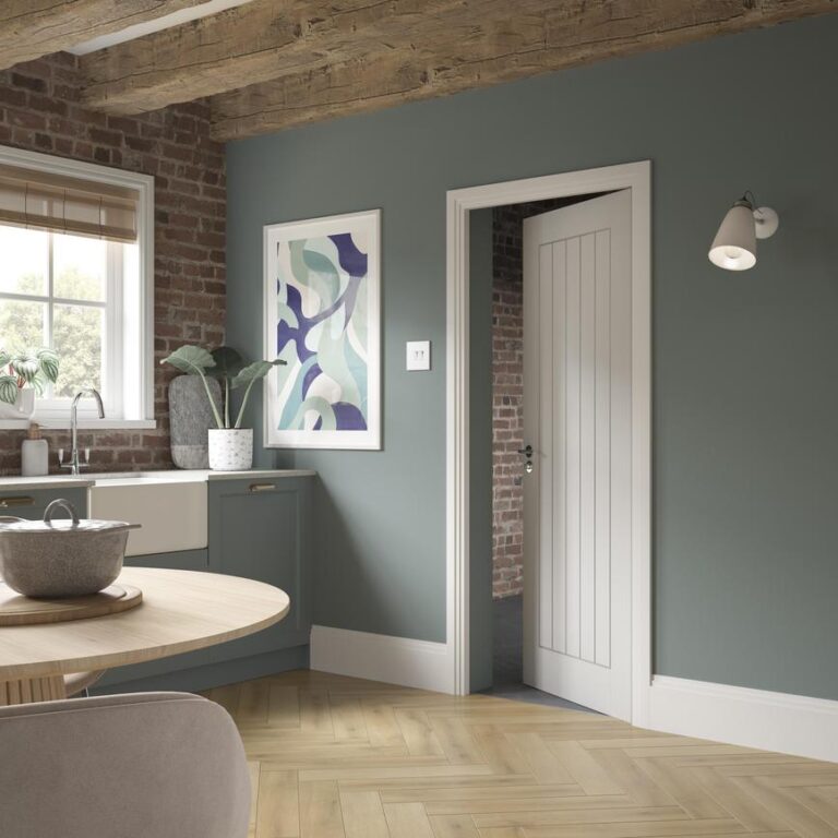 Holdenby White Primed FD30 Fire Door By Howdens – Grafton Carpentry