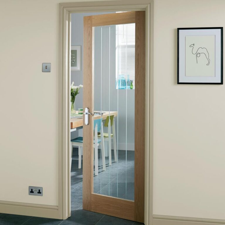 Holdenby Oak Clear Glazed Door By Howdens – Grafton Carpentry